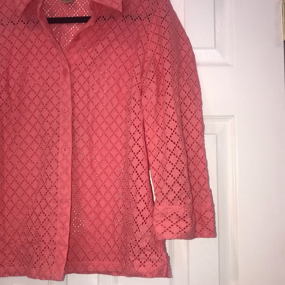 Sigrid Olsen | Tops | Sigurd Olsen Pink Button Down Blouse M | Poshmark